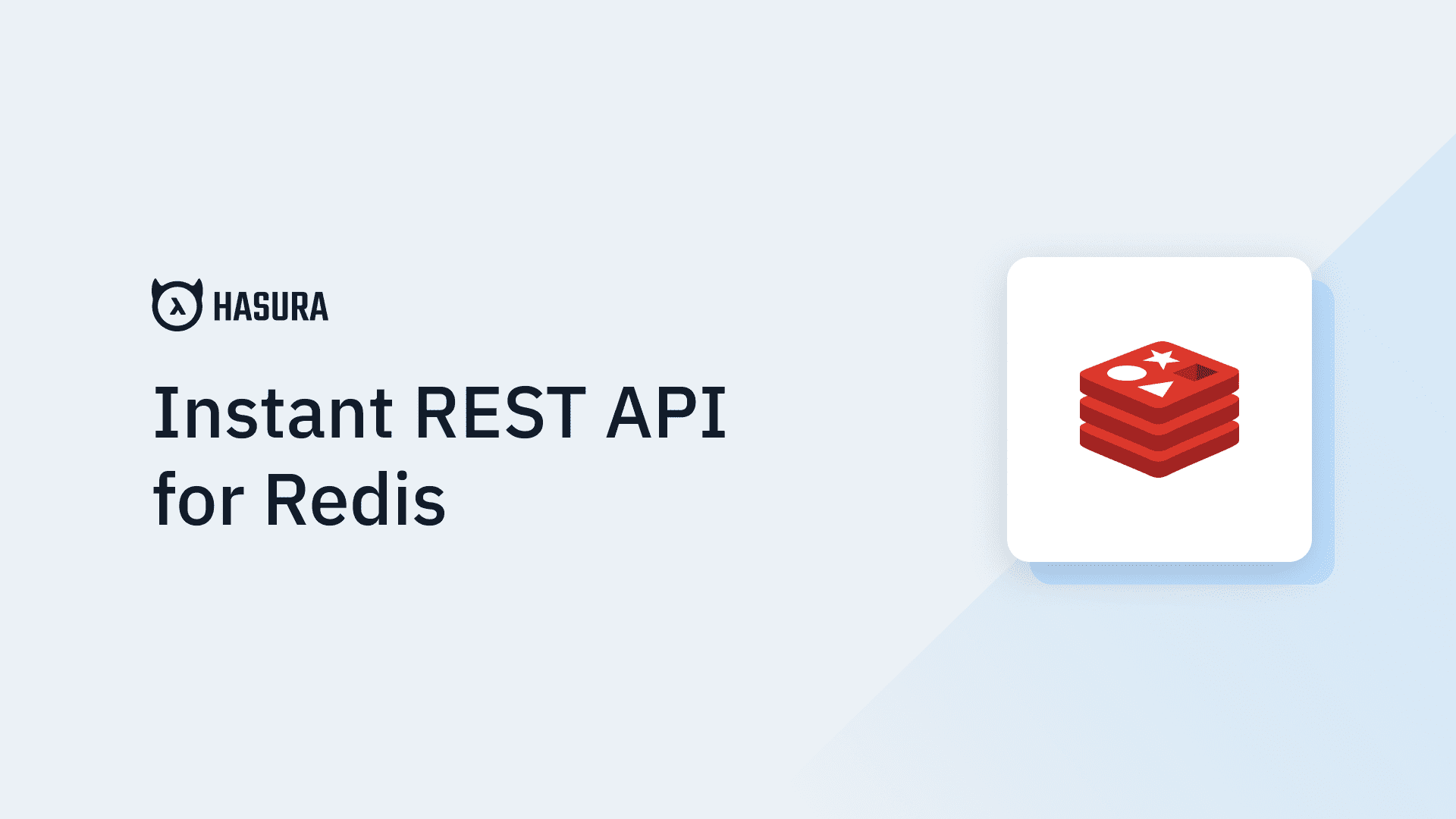 Instant REST APIs on Redis from Hasura