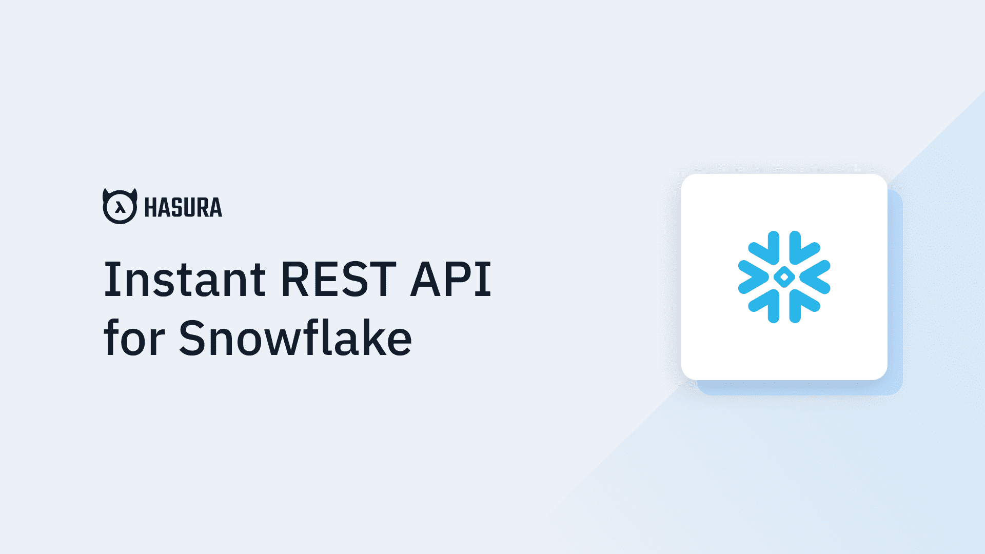 Instant Realtime GraphQL and REST APIs on Snowflake - Hasura Instant Realtime GraphQL and REST APIs on Snowflake - Hasura